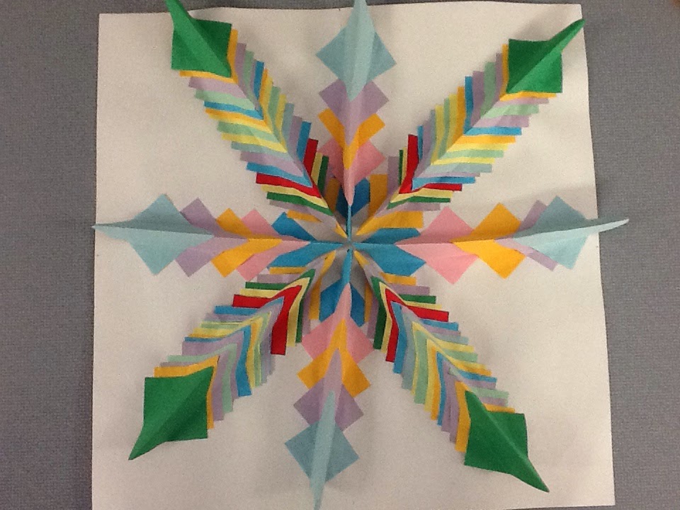 Color Me Michelle: 3D Paper Relief: Radial Symmetry